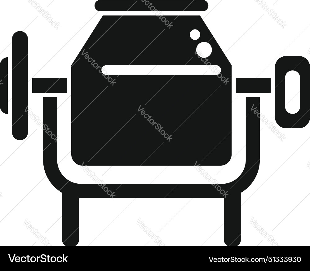 Concrete mixer icon flat design Royalty Free Vector Image