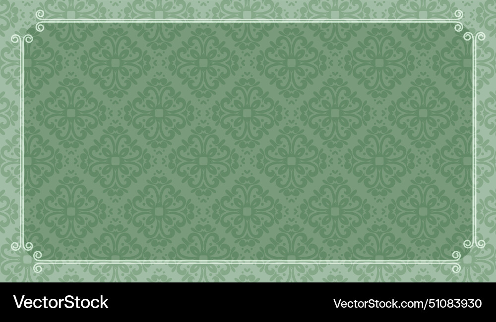 Eye catching victorian frame floral wallpaper Vector Image