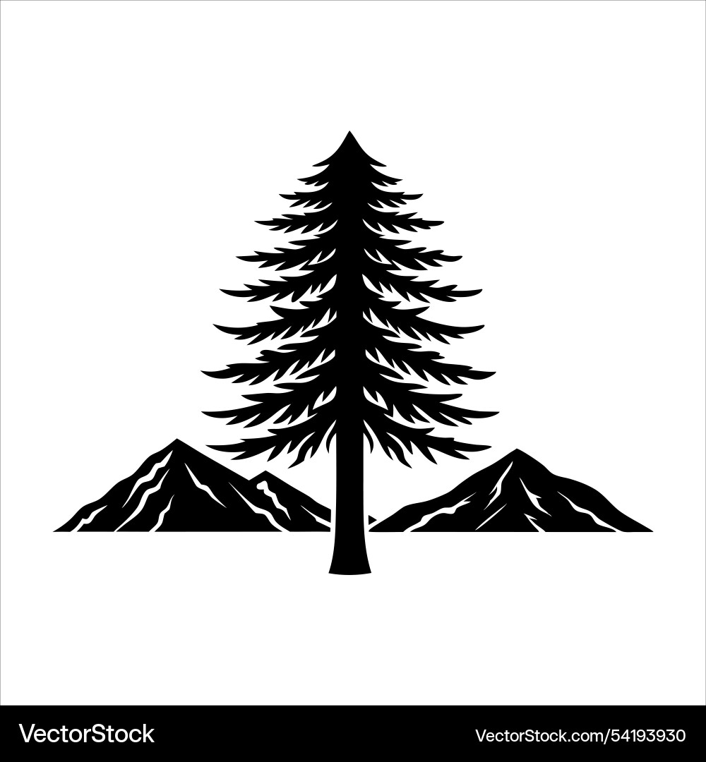 How about majestic cedar tree art Royalty Free Vector Image