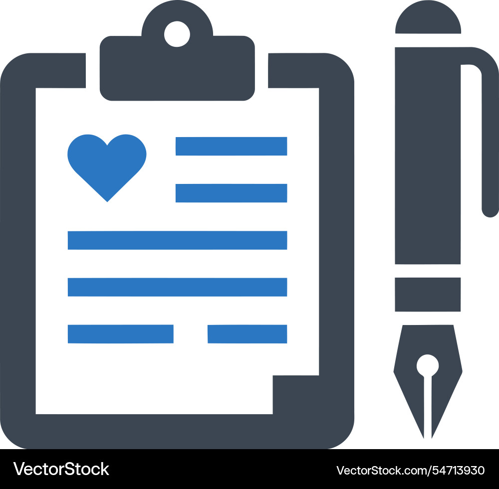 Medical report form icon Royalty Free Vector Image