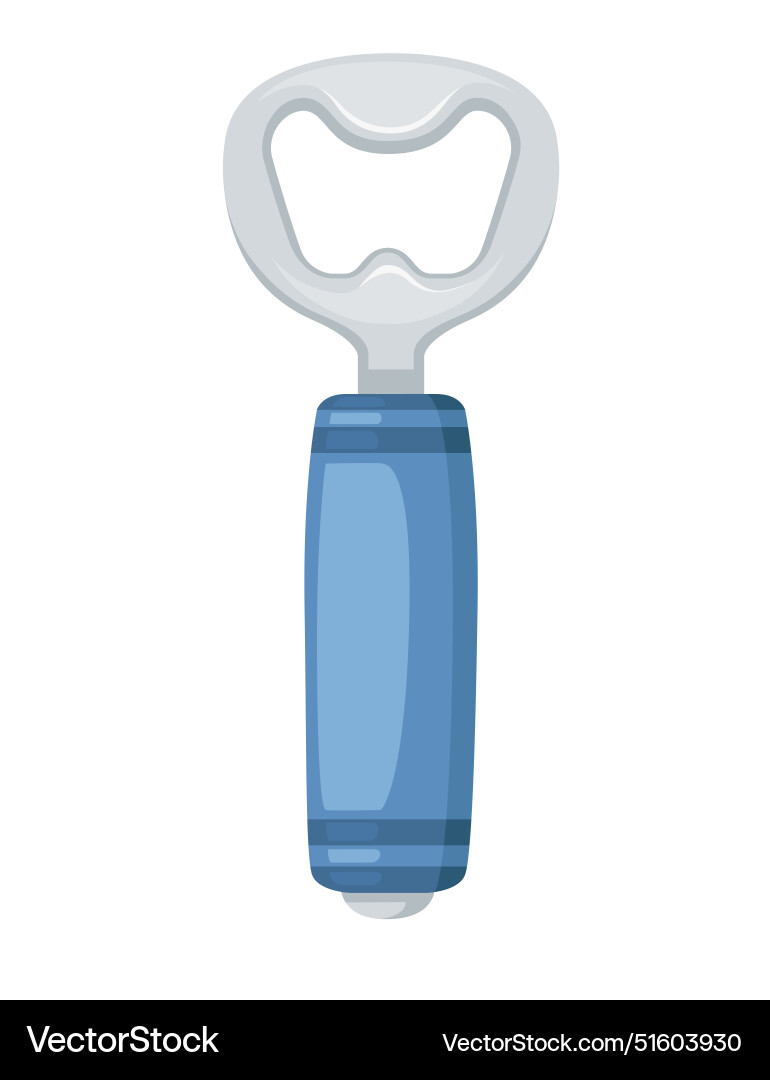 Old classic opener for beer bottles with plastic Vector Image