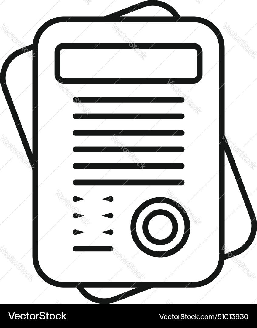 Paperwork disclaimer icon outline data law Vector Image