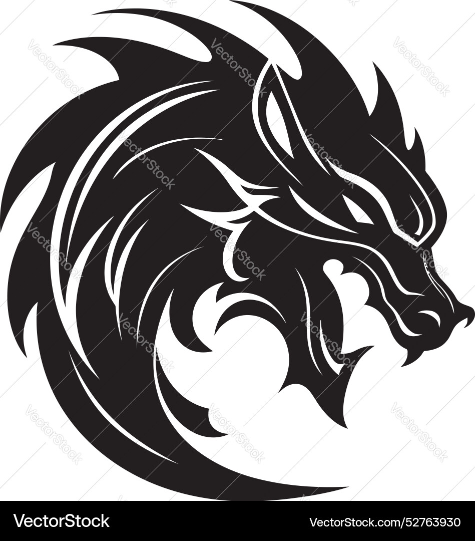 Playful Dragon Cartoon Logo Royalty Free Vector Image