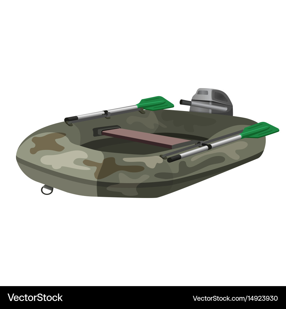 Realistic Inflatable Boat Royalty Free Vector Image