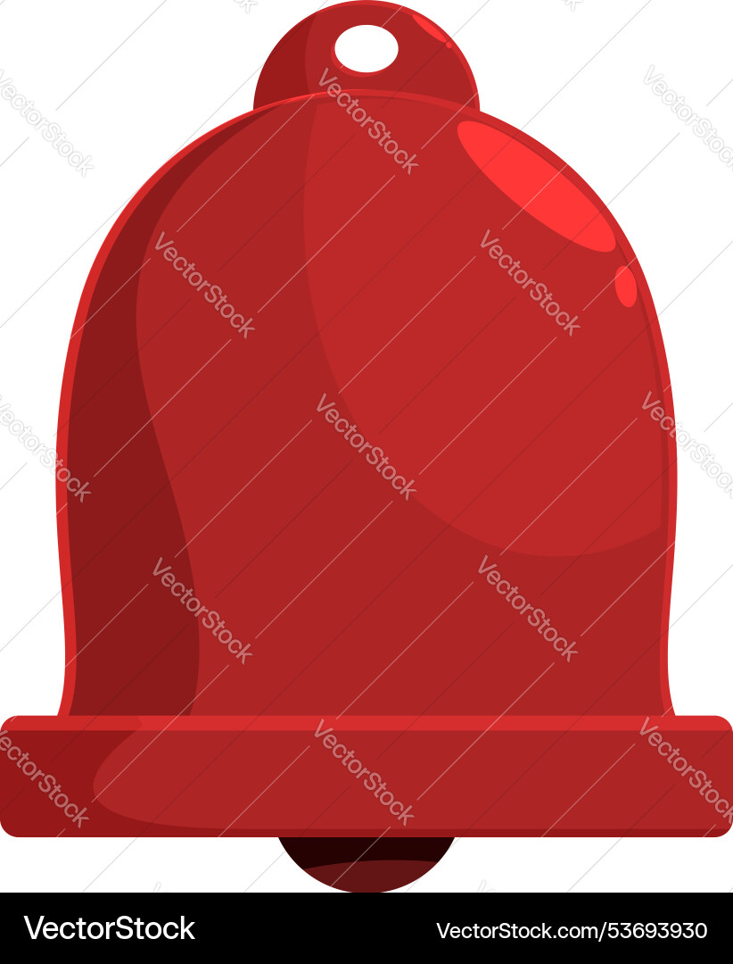 Red shiny bell ringing cartoon Royalty Free Vector Image