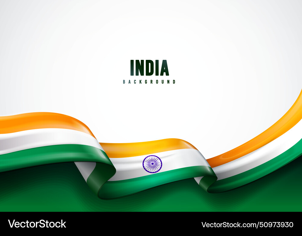 Waving indian banner india flag concept Royalty Free Vector
