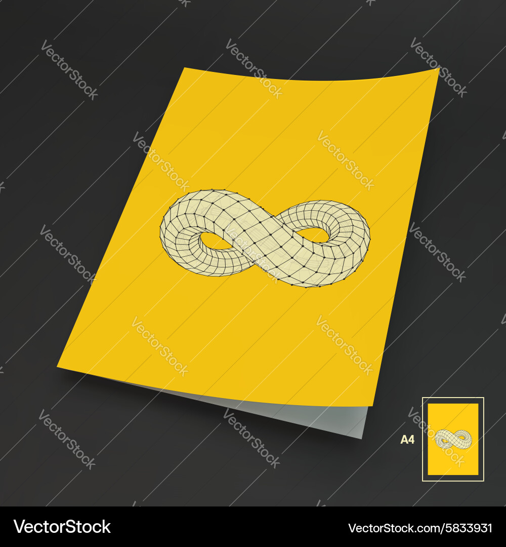 A4 business blank infinity symbol Royalty Free Vector Image