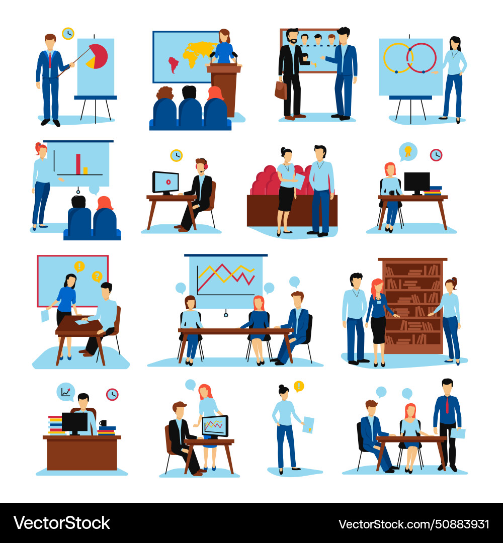 Business concept mega set collect Royalty Free Vector Image