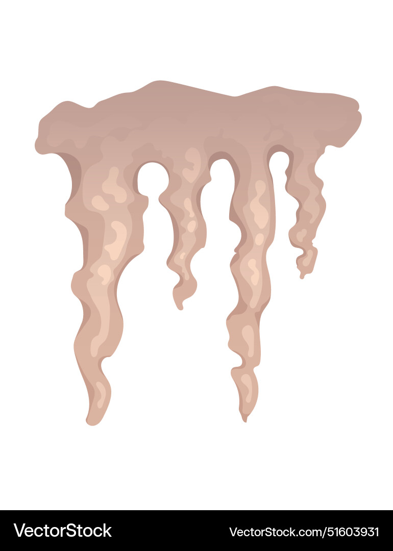 Cave stone mineral stalactite column natural Vector Image