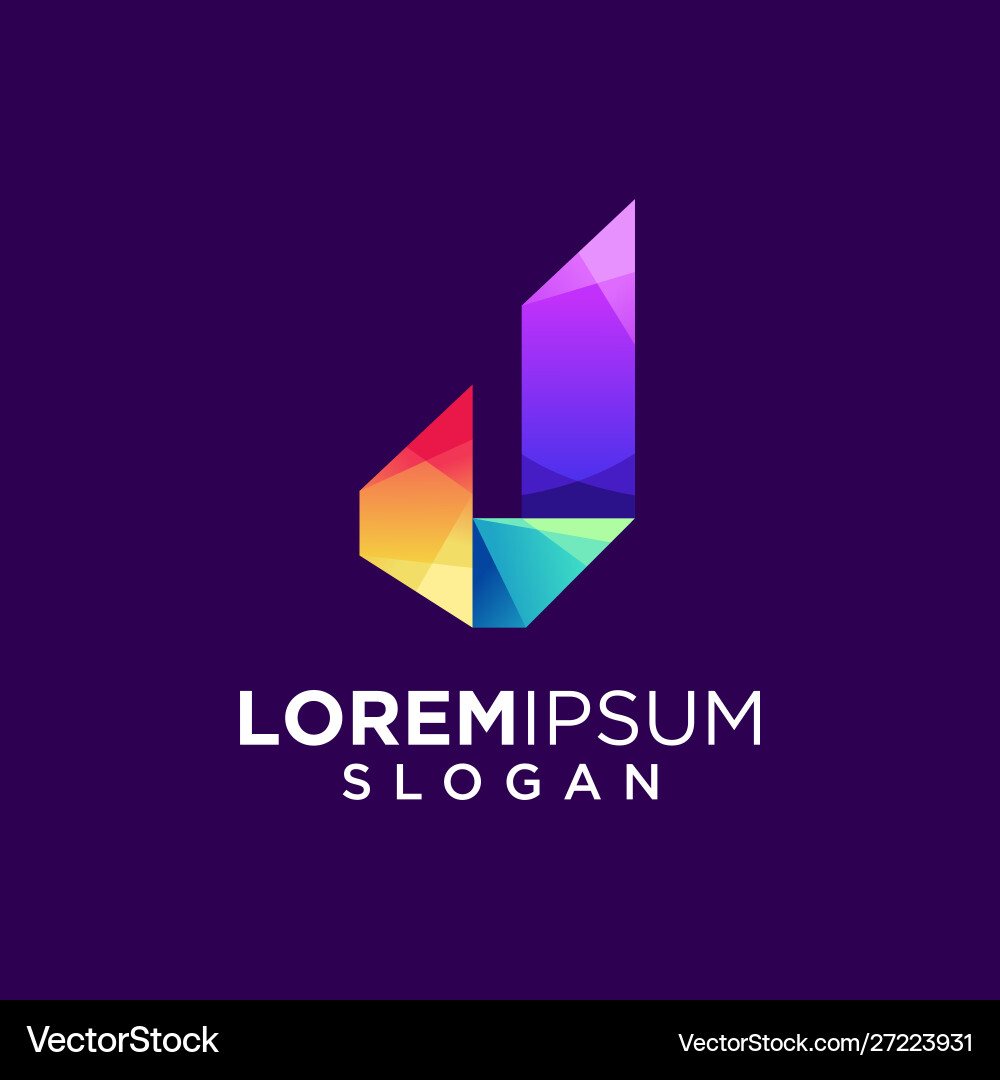 Creative media letter j logo design Royalty Free Vector