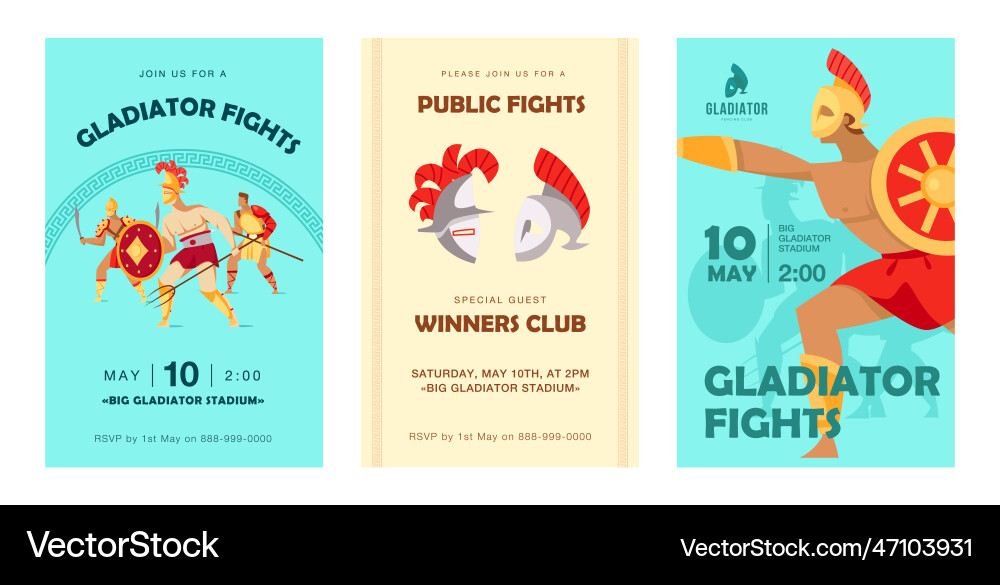 Gladiator Party Invitation Royalty Free Vector Image
