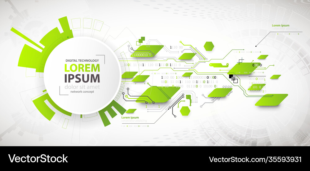 Hi-tech digital technology and engineering theme Vector Image