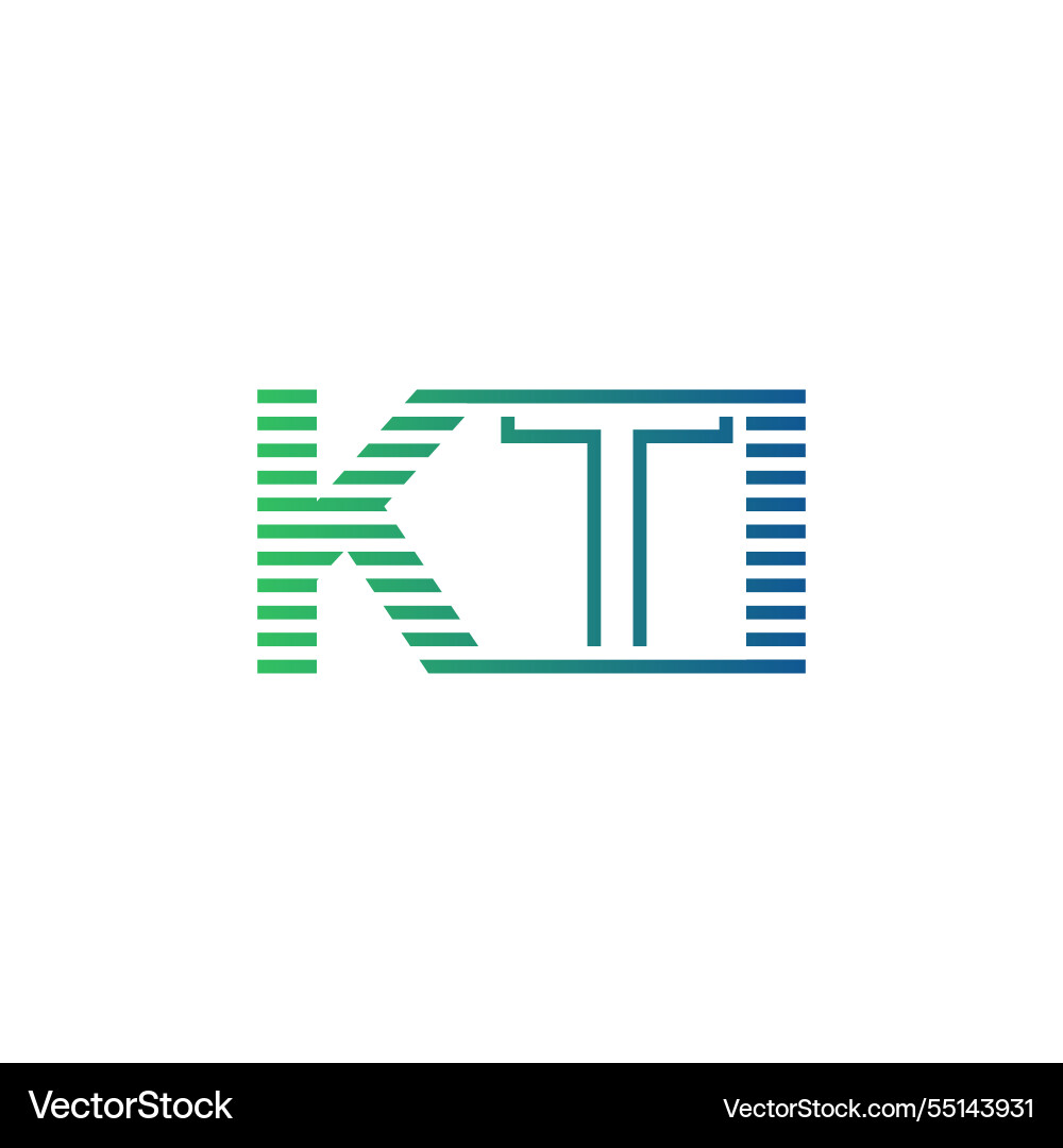 Modern kti logo design letter minimalist Vector Image
