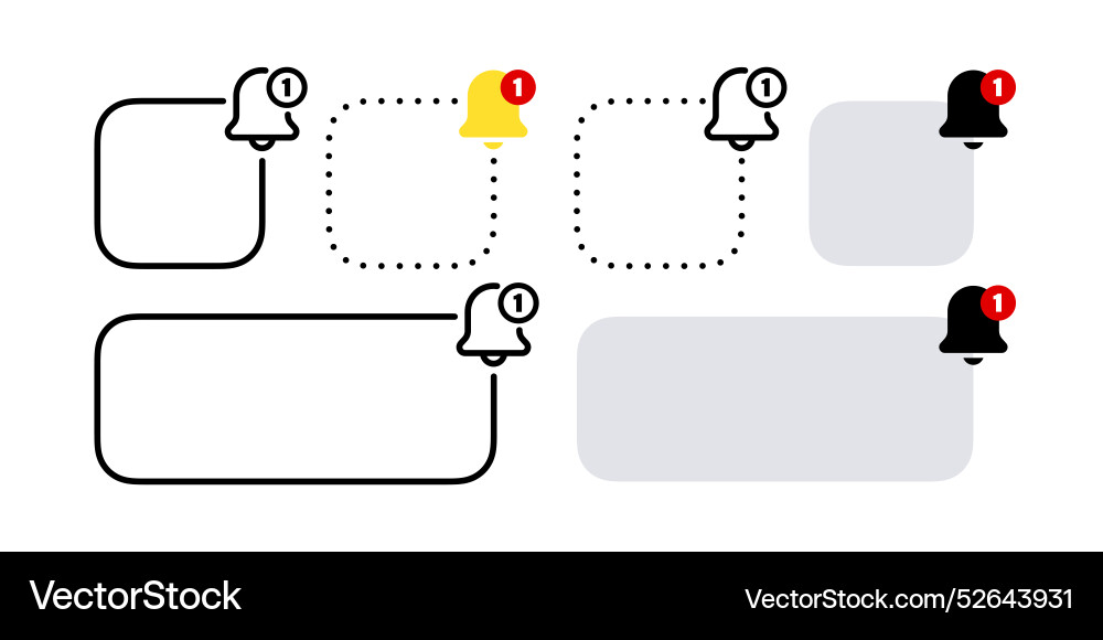 Notification window icons Royalty Free Vector Image
