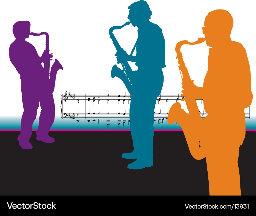 Saxophone Trio Royalty Free Vector Image - VectorStock