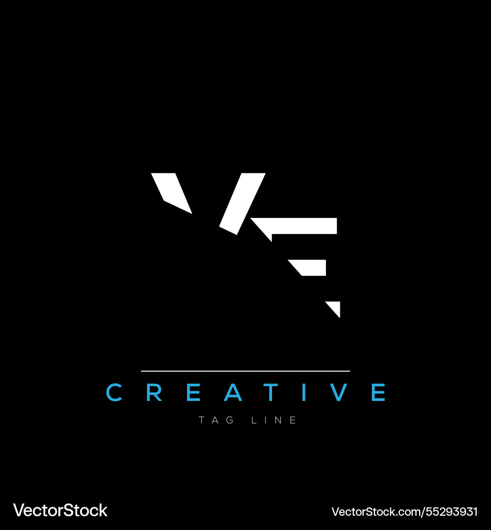 Ve creative monogram logo Royalty Free Vector Image