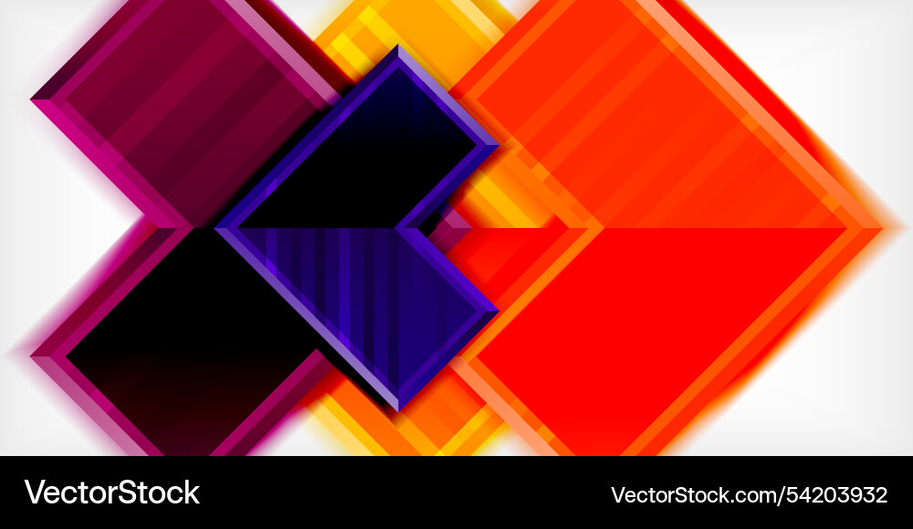 Arrow symbols created with 3d effects and line Vector Image