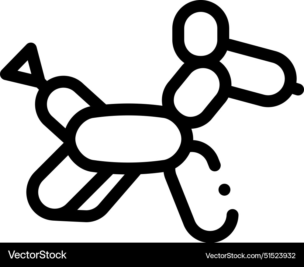 Balloon icon thin linear style design isolated Vector Image