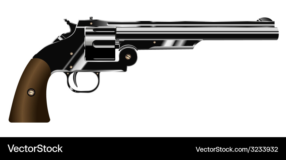 Klassische Revolver Lizenzfreies Vektorbild - VectorStock