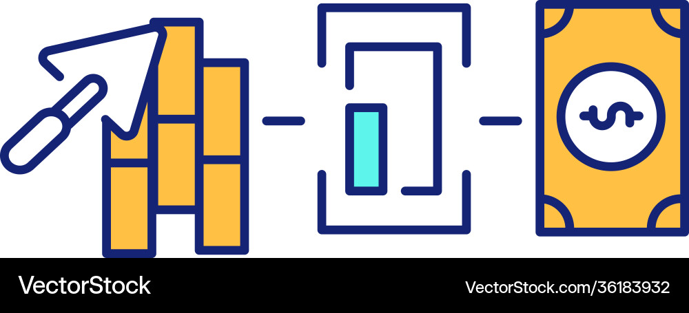 Commercial civil engineering rgb color icon Vector Image