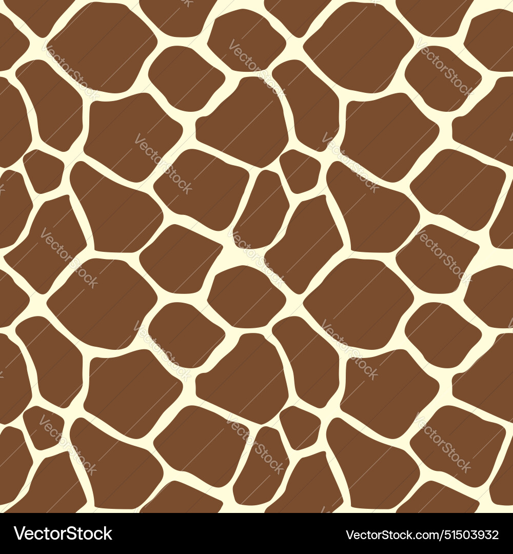 Giraffe animal print pattern seamless tile Vector Image