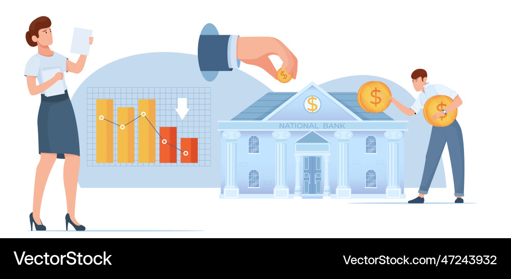 Government budget flat composition Royalty Free Vector Image