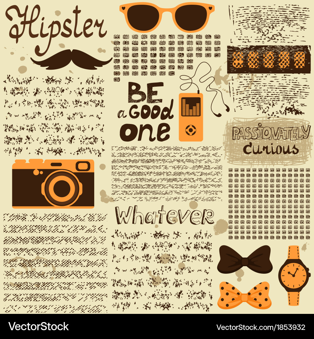 Hipster seamless vintage newspaper Royalty Free Vector Image