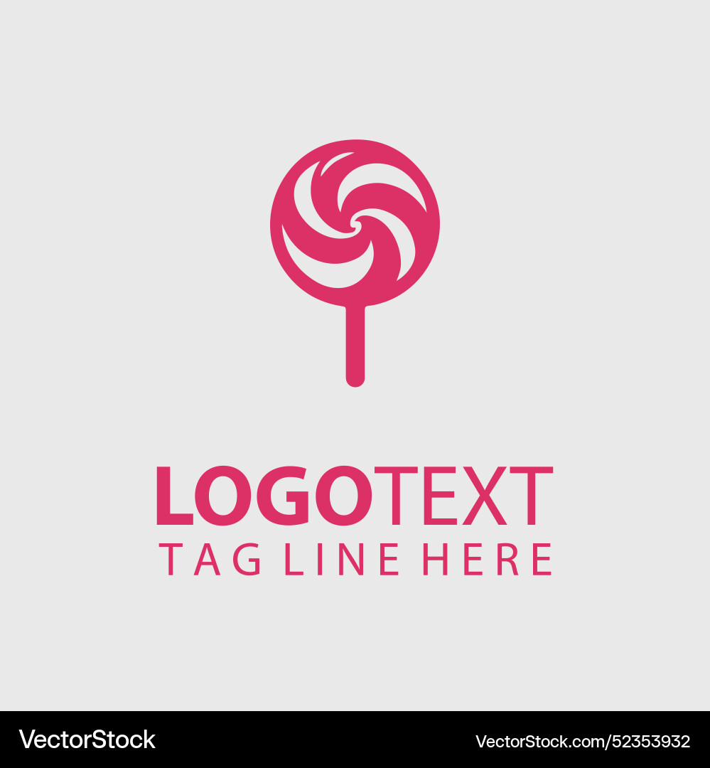 Lolipop candy logo Royalty Free Vector Image - VectorStock