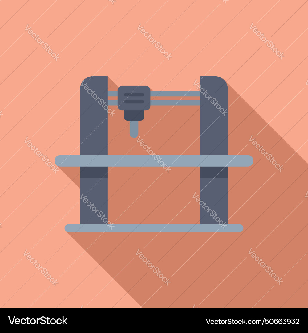 Numerical pressing label icon flat beam Royalty Free Vector