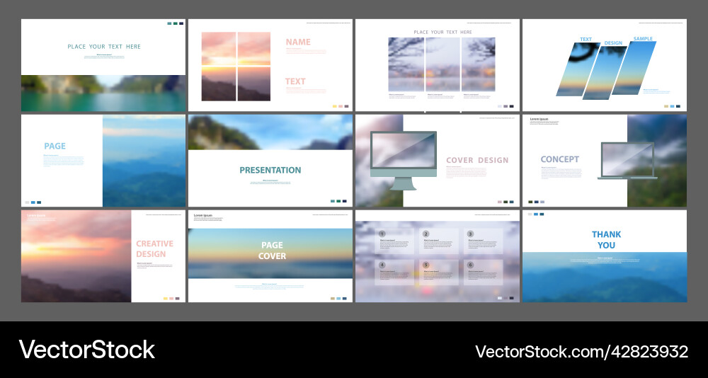 Presentation Templates - Layout & Slides Vector Image