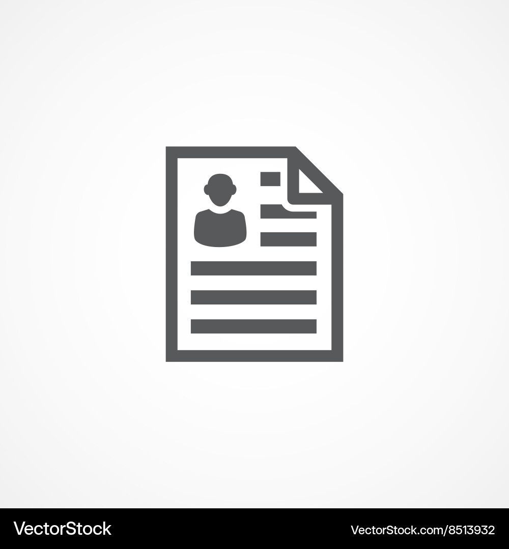 Resume icon Royalty Free Vector Image - VectorStock
