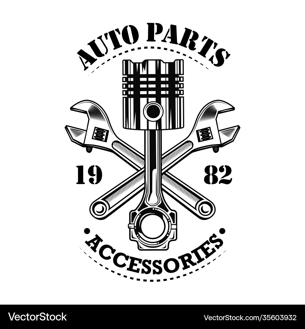 Vintage car parts Royalty Free Vector Image - VectorStock