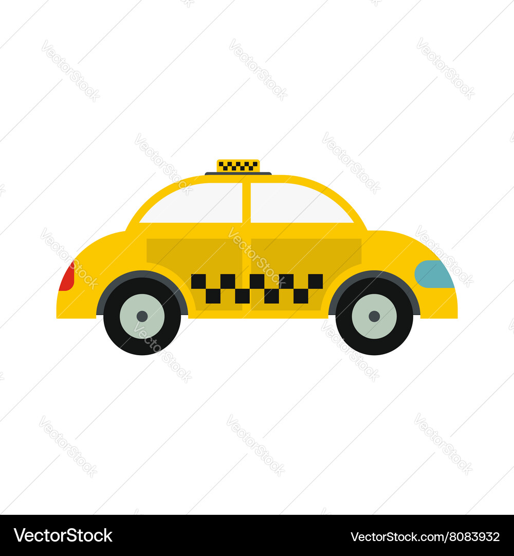 Yellow taxi icon Royalty Free Vector Image - VectorStock