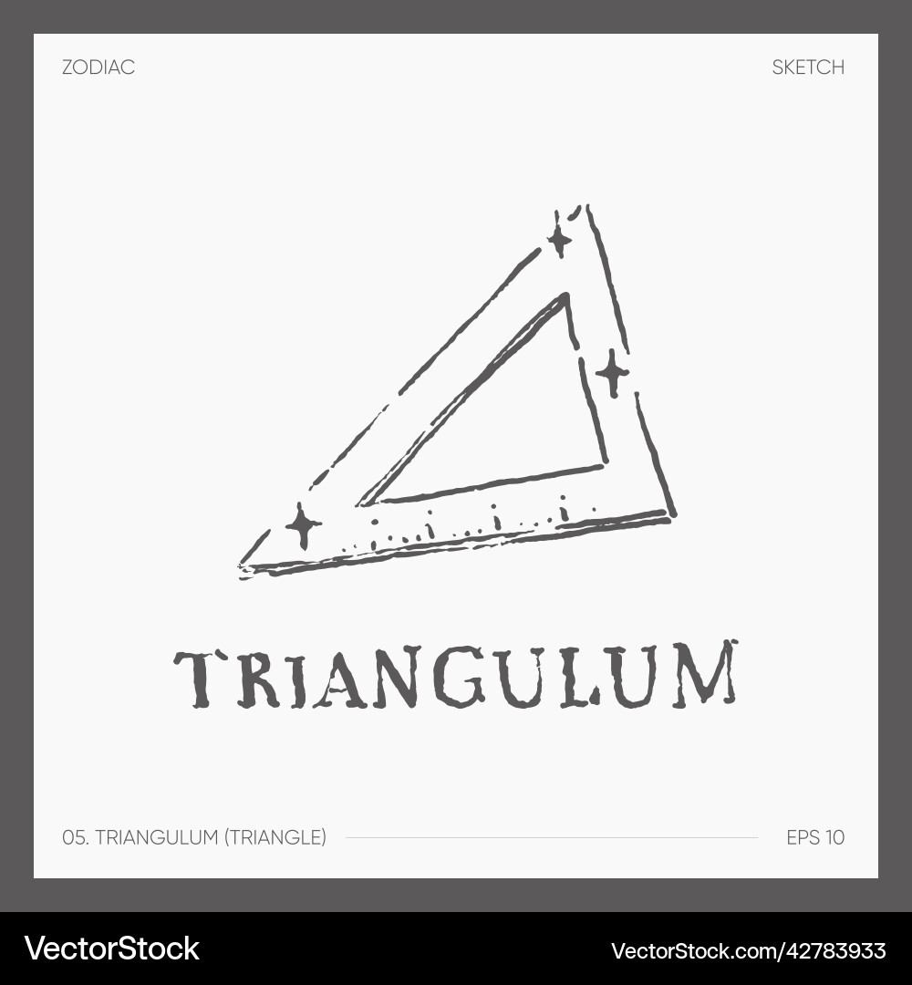 Astrological zodiac triangle Royalty Free Vector Image