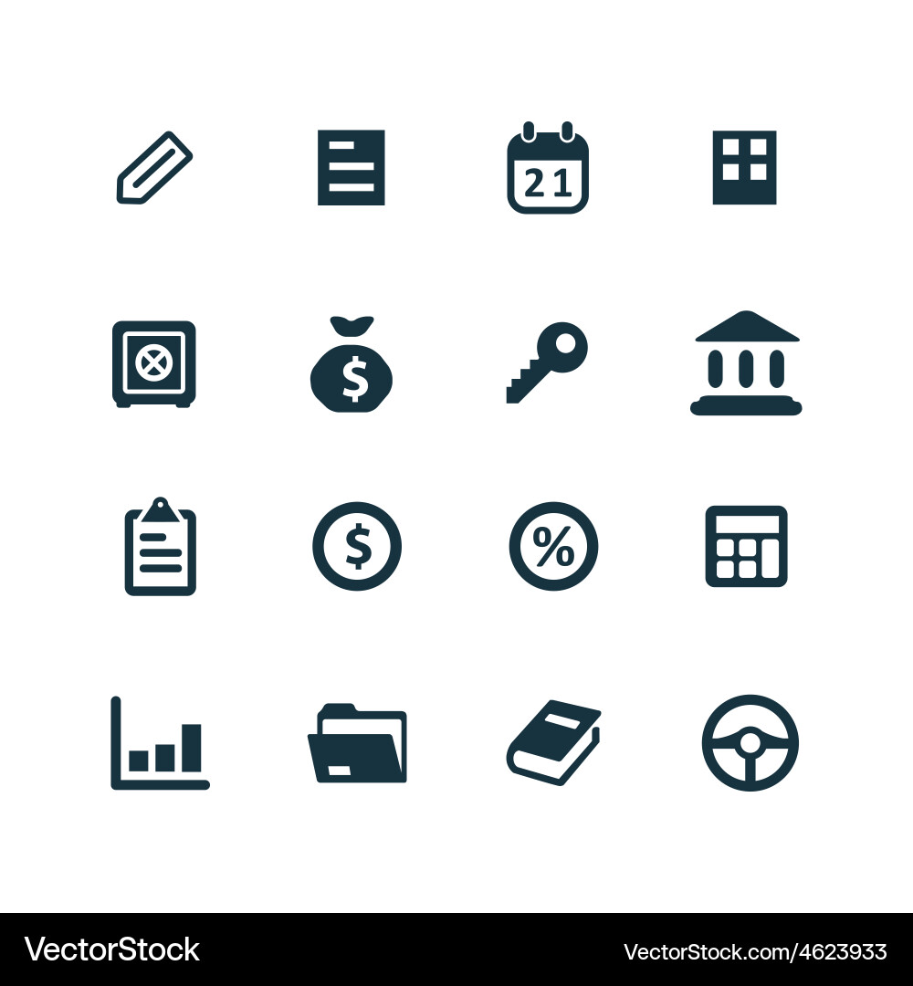 Business Icon Collection Royalty Free Vector Image