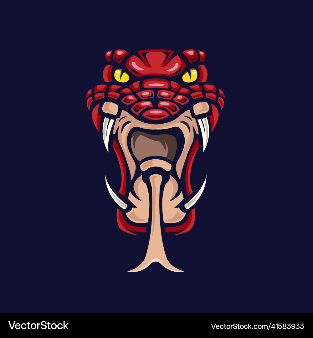 Red venomous snake Royalty Free Vector Image - VectorStock