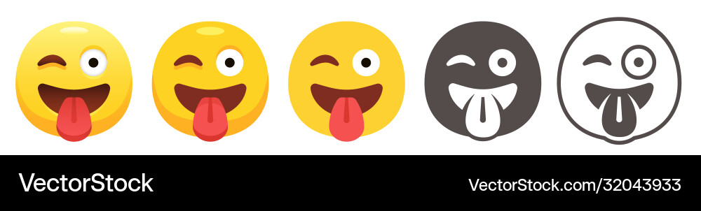 Winking emoji with tongue Royalty Free Vector Image