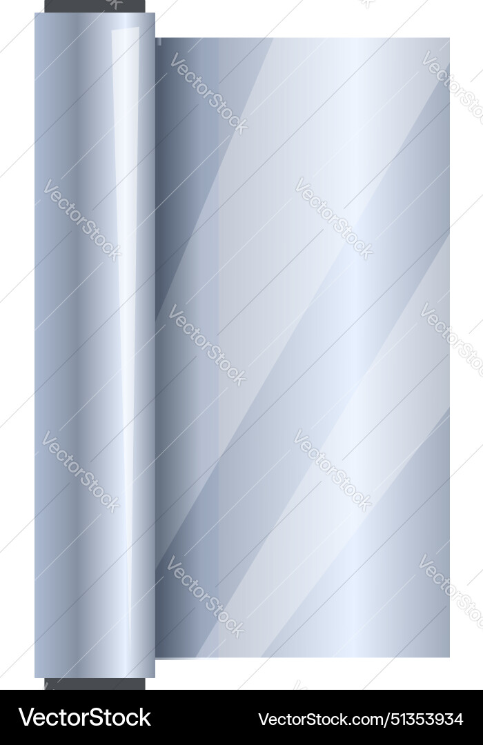 Aluminum foil roll isolated on white Royalty Free Vector