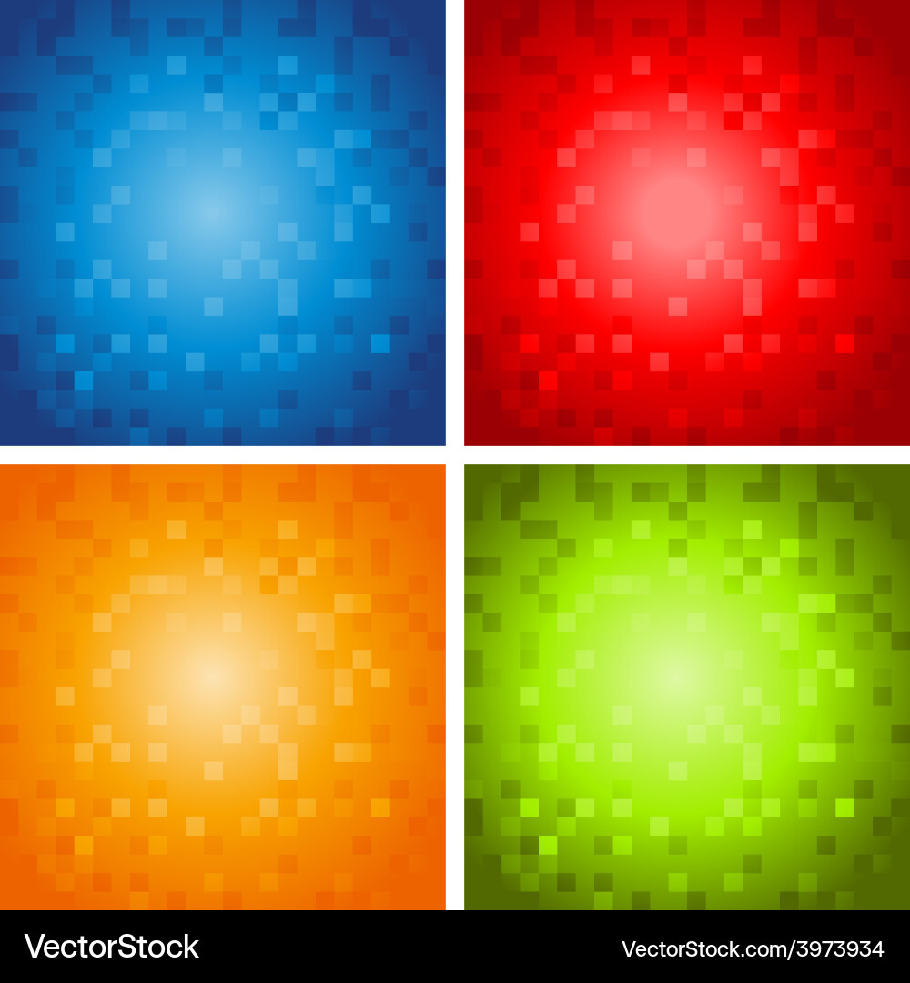 Colorful pixel backgrounds Royalty Free Vector Image
