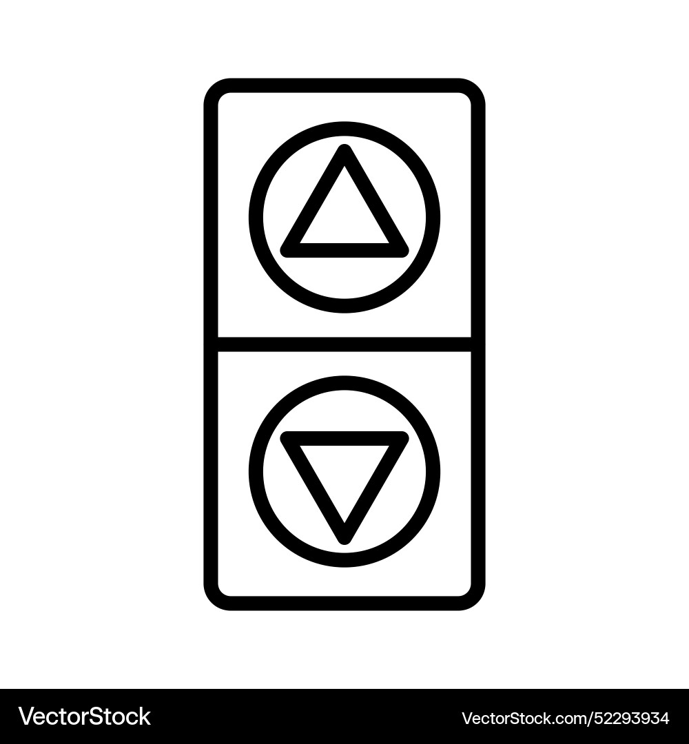 Elevator lift button icon linear logo mark Vector Image
