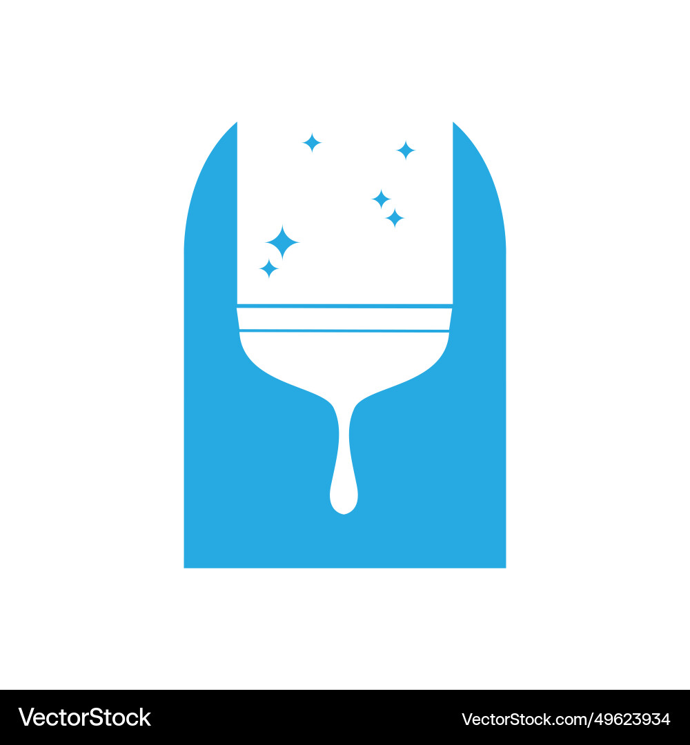 Glass cleaning logo design image Royalty Free Vector Image