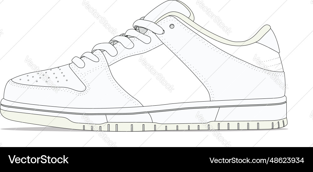 Low top sneaker Royalty Free Vector Image - VectorStock