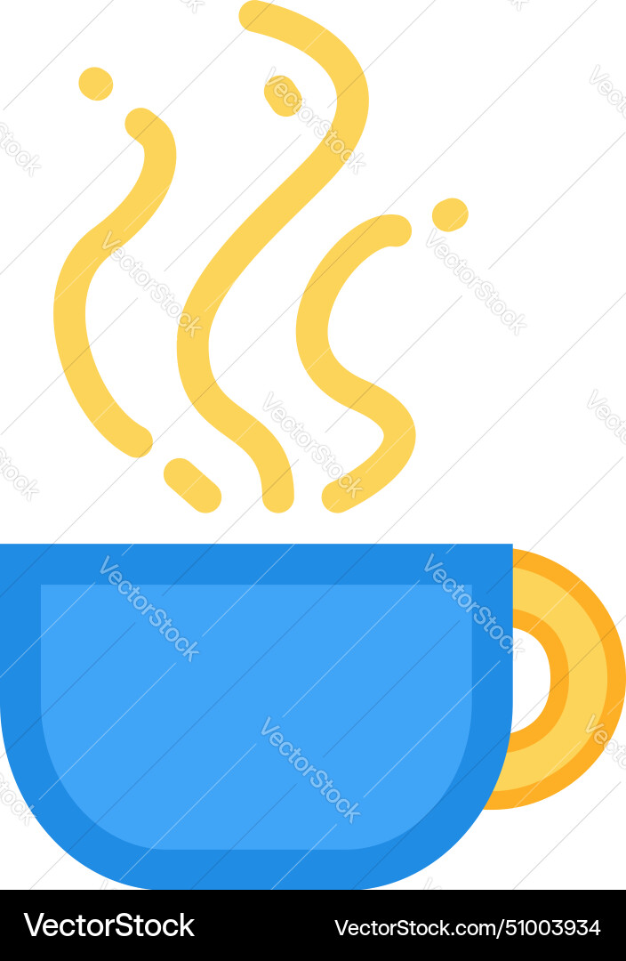 Smoke coffee cup icon drink teacup Royalty Free Vector Image