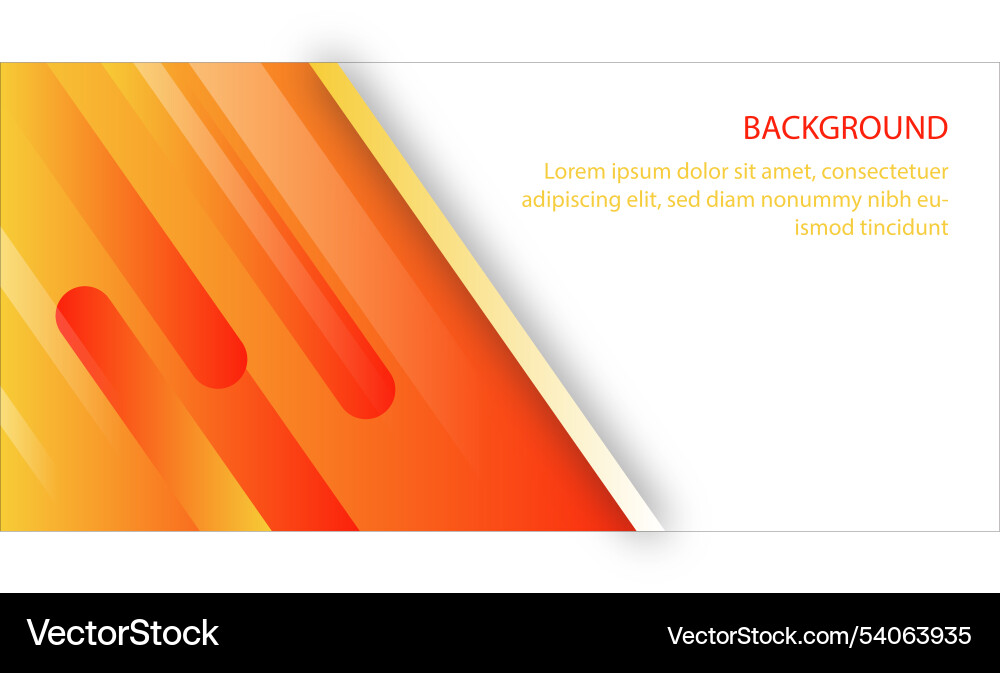 Banner background with simple orange gradient Vector Image