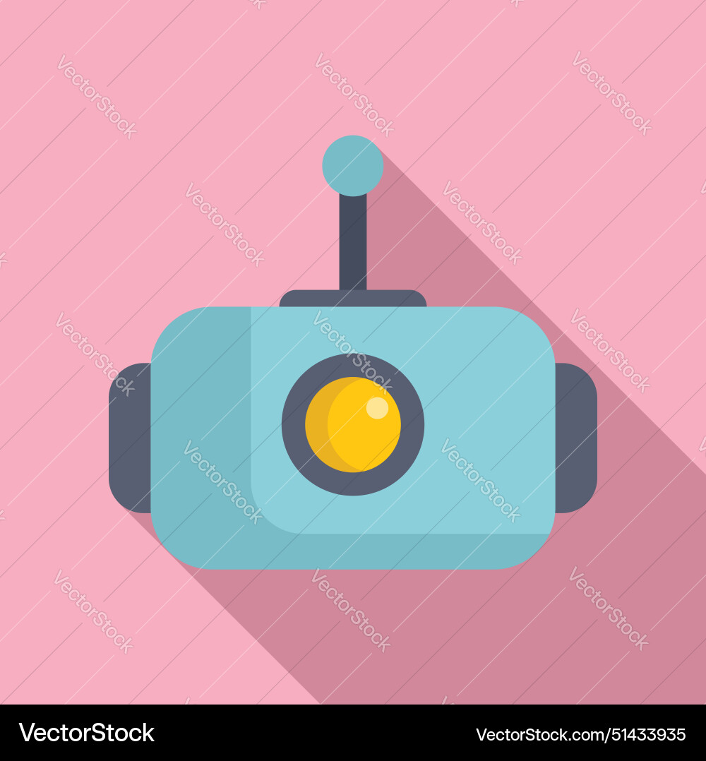 Cute cartoon robot icon on pink background Vector Image