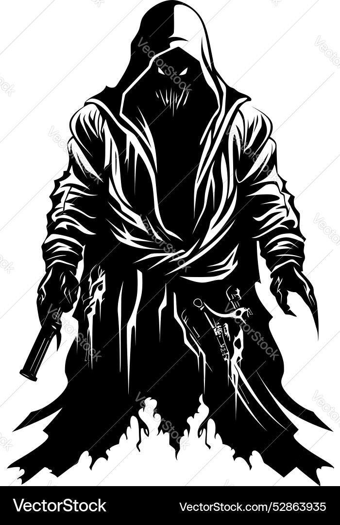 Deaths legacy combat reaper logo dread Royalty Free Vector