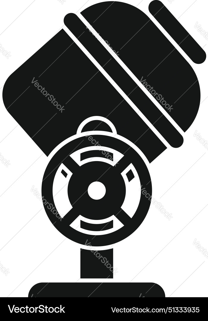 Graphic of a black spotlight icon Royalty Free Vector Image