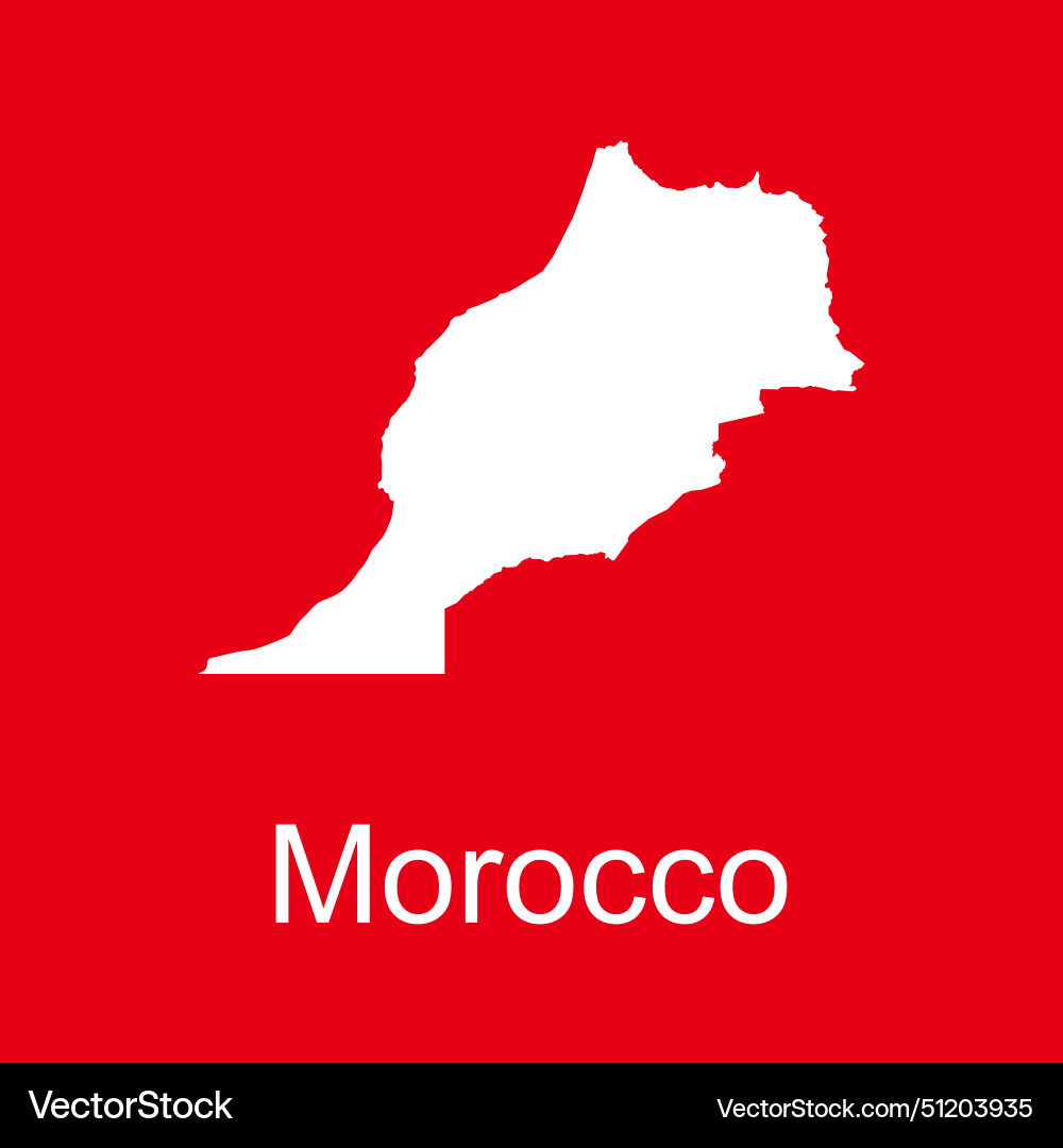Morocco map icon Royalty Free Vector Image - VectorStock
