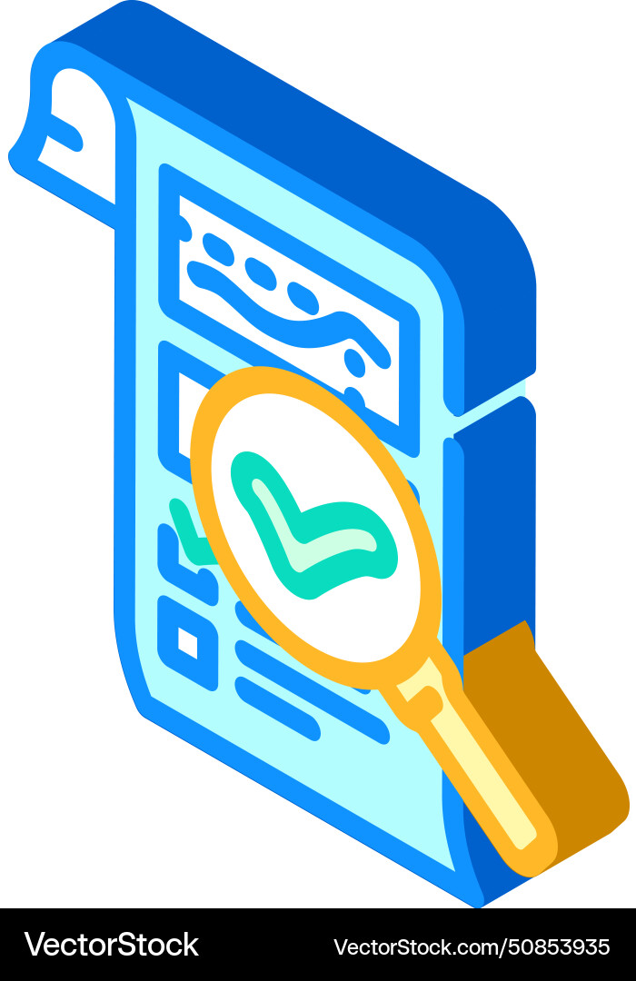 Seo audit isometric icon Royalty Free Vector Image