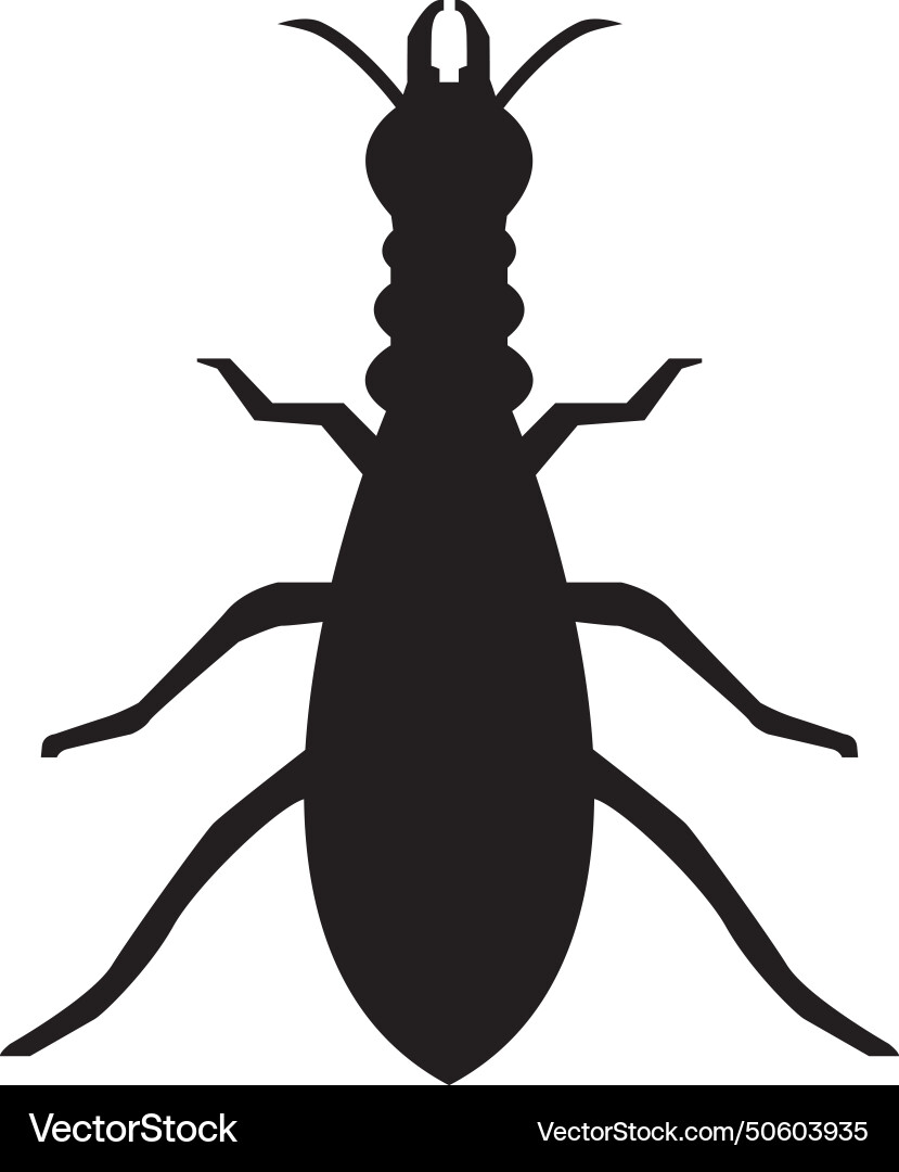 Termite icon black silhouettes termites Royalty Free Vector